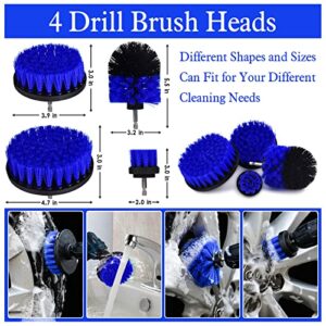 OUTIMI 27PCS Car Detailing Brush Set, Car Detailing kit, Car Detailing Drill Brush Set, Car Detailing Brushes, Auto Polishing Brush, Car Wash Kit with Cleaning Gel, Car Cleaning Tools Kit - Blue