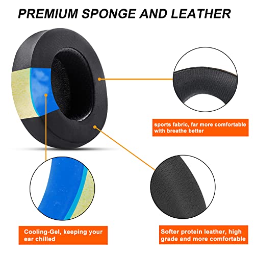 GVOEARS Cooling Gel Replacement Ear Pads Cushions for Steelseries Arctis 1/3/5/7/7X/9/9X/pro Xbox Wireless Headset Gaming Earpads