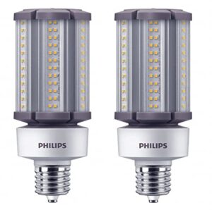 philips 559757 corn cob 45w led = 175w - 200w hid retrofit lamp 6200 lumen light bulb outdoor post tops parking lots ballast bypass 3000k mogul 45cc/led/830/nd ed23.5 ed28 bt28 mvr175 mh175/ed28 mh175