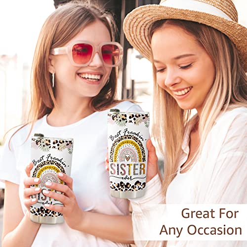 Macorner Sister Gifts From Sister - Stainless Steel Tumbler 20oz Gifts for Sisters - Mothers Day Gift For Sister From Sister - Gift For Best Friend Women Big Sister Little Sister Birthday Gifts