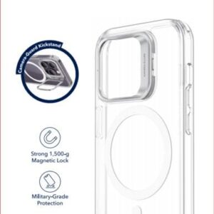 ESR for iPhone 14 Plus Case, Compatible with MagSafe, Built-in Camera Ring Stand, Military-Grade Protection, Magnetic Phone Case for iPhone 14 Plus, Classic Kickstand Case (HaloLock), Clear