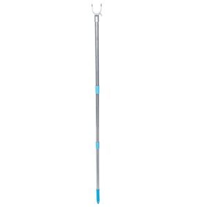 homoyoyo outdoor curtains closet pole with utility hook, reach stick reach hooks clothesline pole hooks garment pole for shelf ceiling reaching high items 131cm sky- blue living room