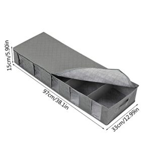 ZaYow Under Bed Storage Bag Organizer With Reinforced Handle Foldable Underbed Storage Container For Quilt Clothes Long Term Clothing Storage