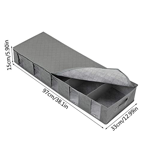 ZaYow Under Bed Storage Bag Organizer With Reinforced Handle Foldable Underbed Storage Container For Quilt Clothes Long Term Clothing Storage