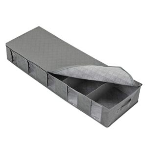 ZaYow Under Bed Storage Bag Organizer With Reinforced Handle Foldable Underbed Storage Container For Quilt Clothes Long Term Clothing Storage