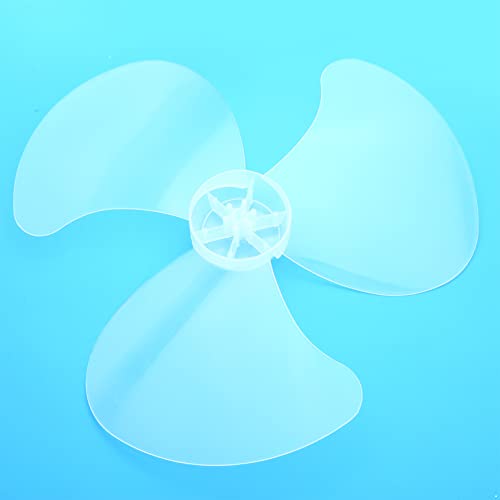 FEESHOW 16 Inch Plastic Three Leaves Fan Blade Replacement with/Without Fan Nut Electric Fan Blades Accessories White B with Nut One Size