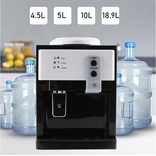 EWANYO Top Loading Water Cooler Water Dispenser Countertop Water Cooler Dispenser- Hot Cold and Room Temperature Water, Holds 1.2 to 5 Gallon Bottles for Home/Office/Dormitory Use