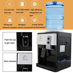 EWANYO Top Loading Water Cooler Water Dispenser Countertop Water Cooler Dispenser- Hot Cold and Room Temperature Water, Holds 1.2 to 5 Gallon Bottles for Home/Office/Dormitory Use