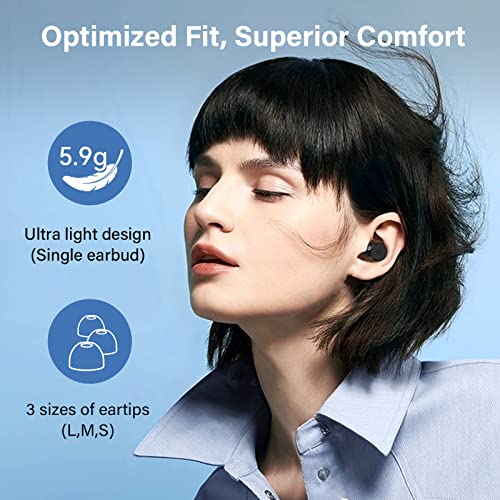 Bluetooth Headphones Wireless Earbuds 60Hrs Playtime with Dual Power Display Charging Case & IPX7 Waterproof Touch Control Stereo Earphones in-Ear Microphone Headset Deep Bass for iPhone & Android