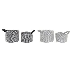 dkd home decor fibre loft basket set (2 pieces) (reference: s3018523)