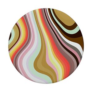 Liquid Swirl Retro 60s 70s Aesthetic Indie Hippie Funky PopSockets Swappable PopGrip