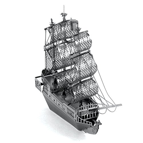 Metal Earth Black Pearl Pirate Ship 3D Metal Model Kit Bundle with Tweezers Fascinations