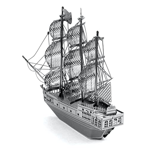 Metal Earth Black Pearl Pirate Ship 3D Metal Model Kit Bundle with Tweezers Fascinations