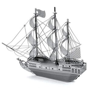 Metal Earth Black Pearl Pirate Ship 3D Metal Model Kit Bundle with Tweezers Fascinations