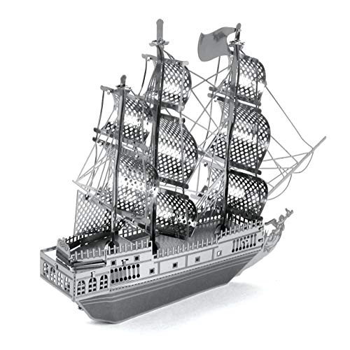 Metal Earth Black Pearl Pirate Ship 3D Metal Model Kit Bundle with Tweezers Fascinations