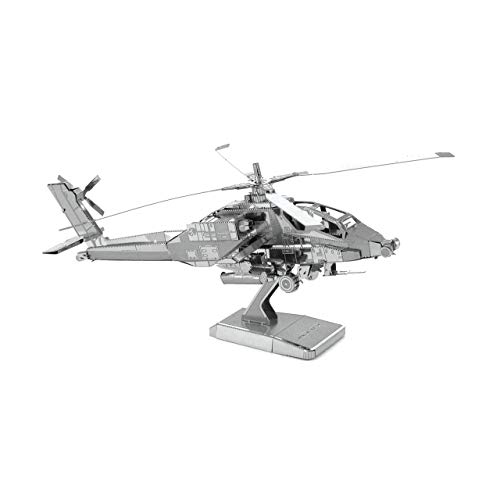 Metal Earth Fascinations AH-64 Apache 3D Metal Model Kit Bundle with Tweezers