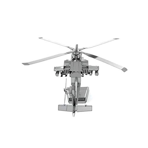 Metal Earth Fascinations AH-64 Apache 3D Metal Model Kit Bundle with Tweezers