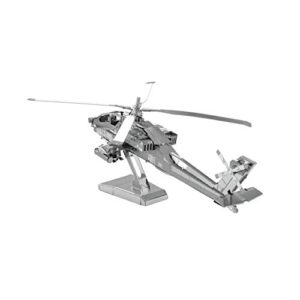 Metal Earth Fascinations AH-64 Apache 3D Metal Model Kit Bundle with Tweezers