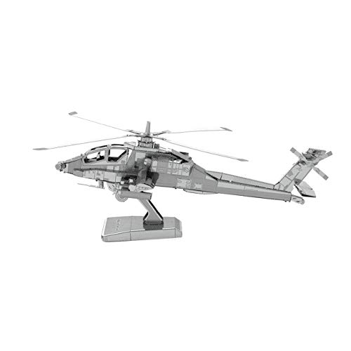 Metal Earth Fascinations AH-64 Apache 3D Metal Model Kit Bundle with Tweezers