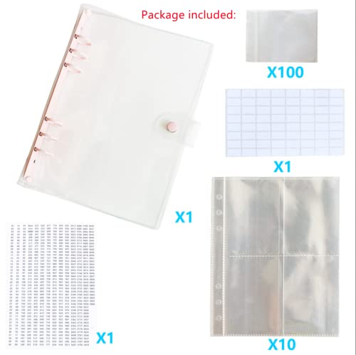 Diamond Painting Beads Storage Book – pigpigboss Diamond Painting Storage Book Binder with Pockets, Self-Sealing Bags Clear Loose Leaf Organizer DIY Diamond Painting Accessories Tools