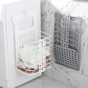 ossephHanging Laundry Basket, Collapsible Laundry Basket, Foldable Laundry Basket With Handle For Bathroom Bedroom Dorm (white, 33*30*34cm)