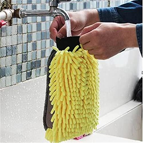 InfantLY Bright Dual-Sided Car Wash Mitts，Car Microfiber Chenille Gloves Thick Cleaning Mitt Scratch-Free Auto Care Double-Faced Glove for Clean Cars Trucks Motorcycles