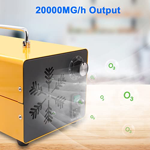 20000mg/h Ozone Machine Generator for Odor Removal Ozonator O3 Machine for Home Car Office Large Room