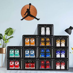 Shoe Boxes Shoe Containers Shoe Organizer for Closet, Shoe Storage Boxes Clear Shoe Boxes Stackable Large Shoe Storage Boxes with Hard Plastic Shoe Boxes Stackable, Clear Shoe Box As your boot & Shoe Boxes Drop Front Shoe Box 2 Pack (WAB2)