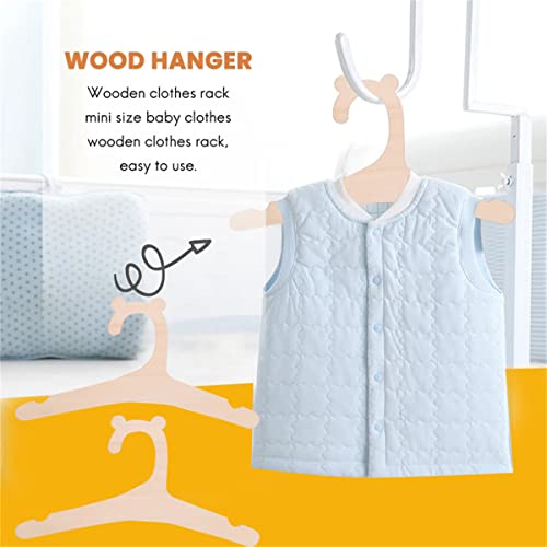 Newborn Hangers for Baby Clothes ,Baby Children Wooden Hangers for Clothes Hangers - 6 Pcs ,30 Pcs Set (9 inches)