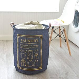 Clothes Hamper Collapsible Laundry Basket - Basket Storage with handles - Used for organizing laundry, dorm, bedroom, towel basket - Dimensions 19 in H X 16 in