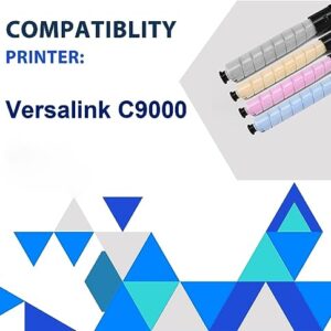 Versalink C9000 Remanufactured Extra High Yield Toner Cartridge Black Cyan Magenta Yellow Replacement for Xerox 106R04062 106R04063 106R04064 106R04065.