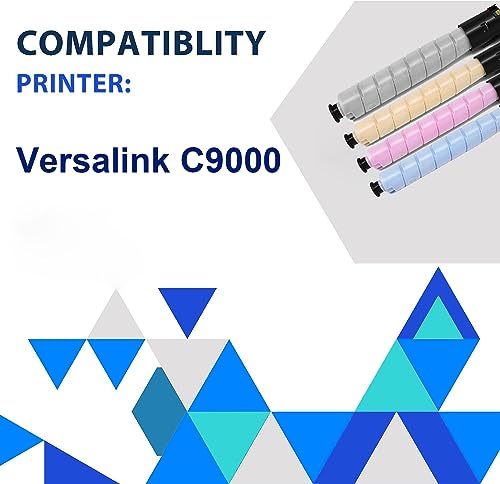 Versalink C9000 Remanufactured Extra High Yield Toner Cartridge Black Cyan Magenta Yellow Replacement for Xerox 106R04062 106R04063 106R04064 106R04065.