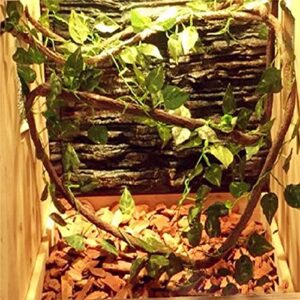 Houchu Reptile Vines Gecko Artificial Plant Habitat Bendable Jungle Climber Fake Rattan(1.5m-A)