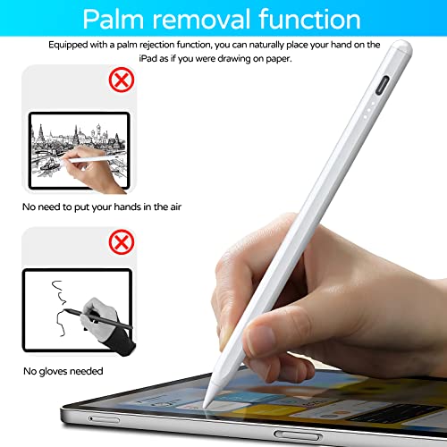 Stylus Pen for Apple iPad Pro/Air(2018-2022), 5 Minuts Get This Stylus Pencil for iPad Full Charged, A Substitute for Your Apple Pencil, with Tilt Bold Function, Palm Rejection & Magnetic Attach