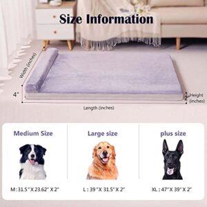 Extra Large Dog Bed Orthopedic Jumbo Dog Beds Pillow Pet Bed Mat 47 inch Joint Relief Pet Sleeping Mattress, Non Slip Removable Washable Cover