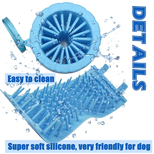 Dog Paw Cleaner-Paw Washer,2 in 1 Paw Cleaner for Dogs with Towel，Suitable for Dogs and Cats (M, Blue)