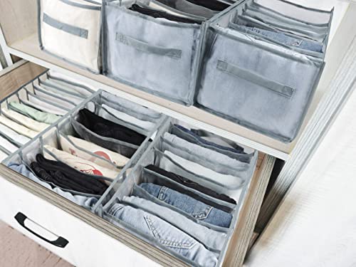 KIKILIE 6 Pack Closet Organizers for Clothing,Foldable Wardrobe Clothes Organizer Underwear Drawer Dividers for Folded Clothes