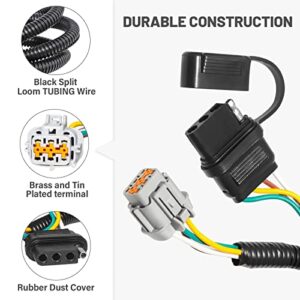 MECMO 4-Way Flat Trailer Wiring Harness for 2005-2022 Nissan Frontier 2005-2011 Nissan Pathfinder 2005-2015 Nissan Xterra 2009-2012 Suzuki Equator, Factory Tow Package Required