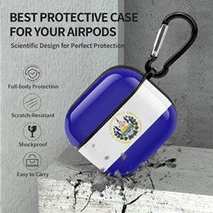 TAIZIYEAH Full Printed Case for AirPods 3 El Salvador Flag Headset Case with Keychain for Women and Men