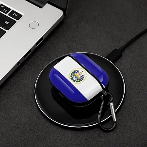 TAIZIYEAH Full Printed Case for AirPods 3 El Salvador Flag Headset Case with Keychain for Women and Men