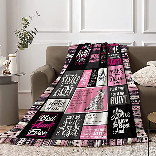 Best Aunt Gifts from Niece Aunt Birthday Gift | Best Aunt Ever Blanket with Great Sentences | Best Aunt Auntie Ever Gift from Nephew Happy Christmas Bday Present for Auntie Throw Blanket 50” X 60”