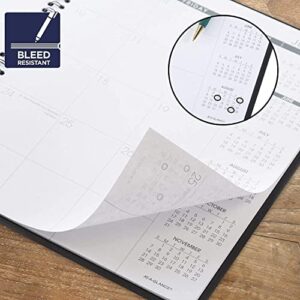 2023 Monthly Planner & Appointment Book By At A Glance - Large 9" x 11" - Black - Professional Spiral Bound Annual 15 Month Schedule Calendar For Women And Men