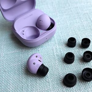 A-Focus Galaxy Buds 2 Pro Ear Tips【Double Flange & Memory Foam Tips】, L/M/S Replacement Noise Canceling Earbuds Wings Compatible with Beats Studio Buds/Fit Pro, 214523 [6 Pairs] Black