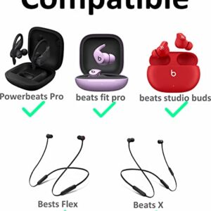 A-Focus 【Ear Tips & Hooks Kit】 Compatible with Beats Studio Buds/Fit Pro【 Memory Foam & Silicone 】, Soft Comfortable Noise Reduce Earbuds Wingtip Gel Compatible with Beats Flex, 21423H Black