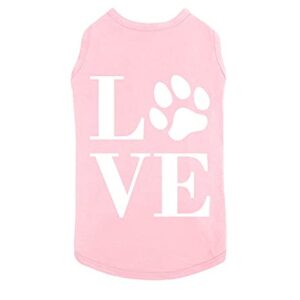 Apparelyn Love Funny Printed Cute Round Neck Sleeves Less Tshirt - 100% Soft Cotton Washable Lightweight Breathable Summer Clothes Fitable to Your Dog Puppy & Cat |