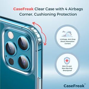 CASEFREAK Clear Case for iPhone 11 Pro Max with Magnetic Ring, Compatible with Mag-Safe Accessories, Slim Fit, Protective Case for iPhone 11 Pro Max (6.5" Screen)