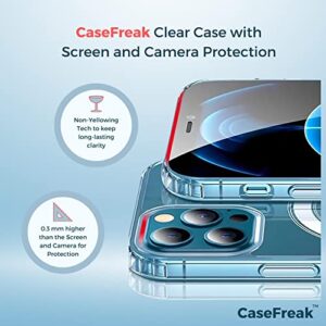 CASEFREAK Clear Case for iPhone 11 Pro Max with Magnetic Ring, Compatible with Mag-Safe Accessories, Slim Fit, Protective Case for iPhone 11 Pro Max (6.5" Screen)