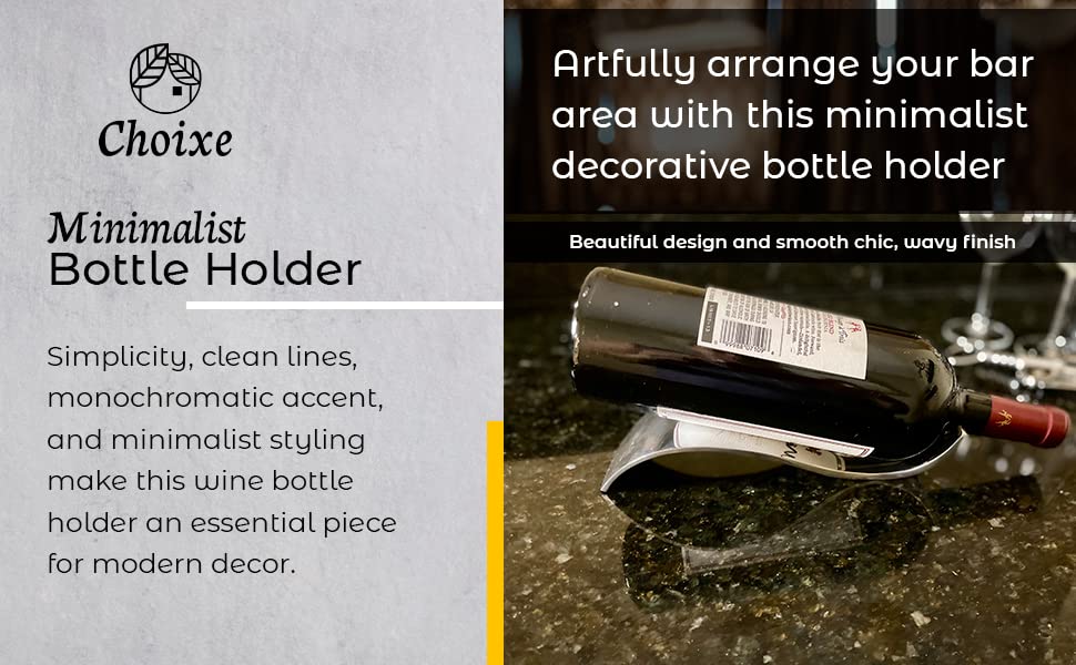 Minimalist Bottle Holder. Handcrafted, Stylish, Made of Recycled Aluminum.