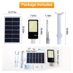 Wattake Ultra Bright LED Solar Street Lights Outdoor Waterproof, 1000W Dusk to Dawn Street Lights Solar Powered with Remote Control for Parking Lot Patio,Yard and Garage