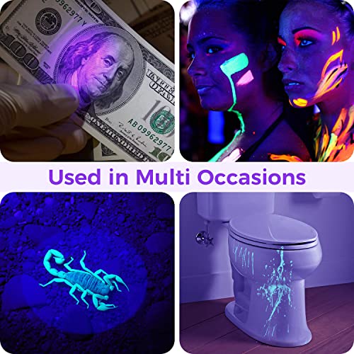 BRIONAC UV Flashlight Black Light, Super Bright 128 LEDs 395nm Pet Urine Detector Light for Dog Cat, Ultraviolet Flashlight for Scorpions Hunting, Dry Stains (6AA Battery Not Included)